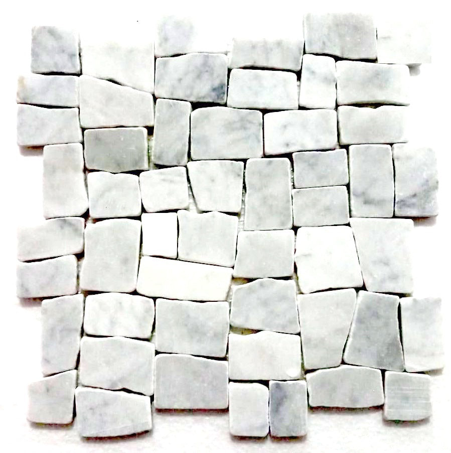Super White Blocks Mosaic Tile | Tile Hub