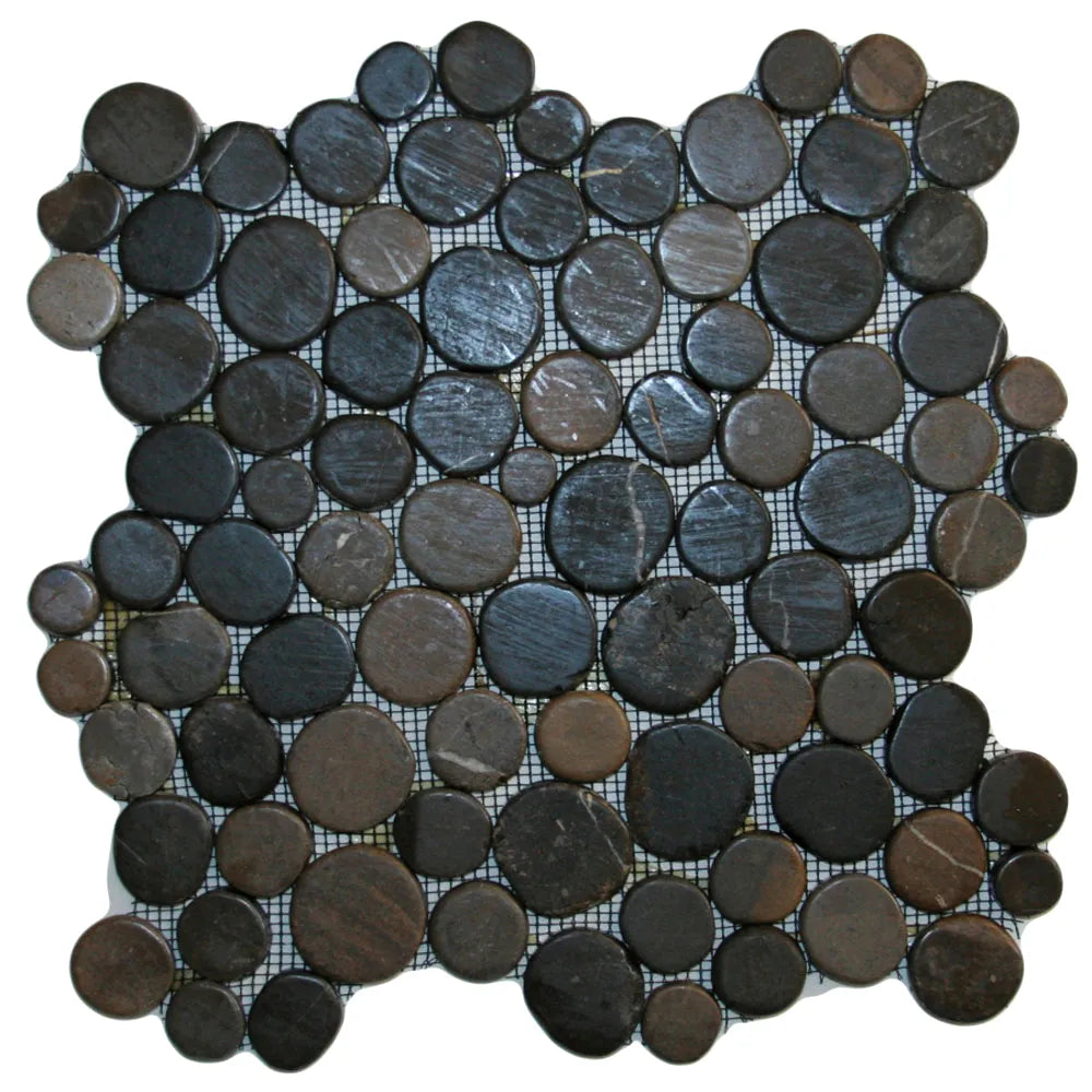 Glazed Grey Moon Mosaic Tile | Tile Hub