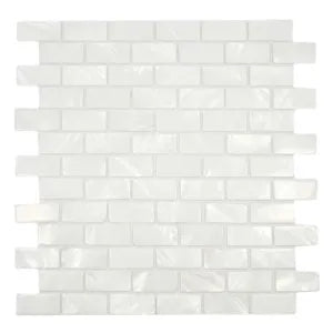 White 1x2 Pearl Shell Tile | Tile Hub